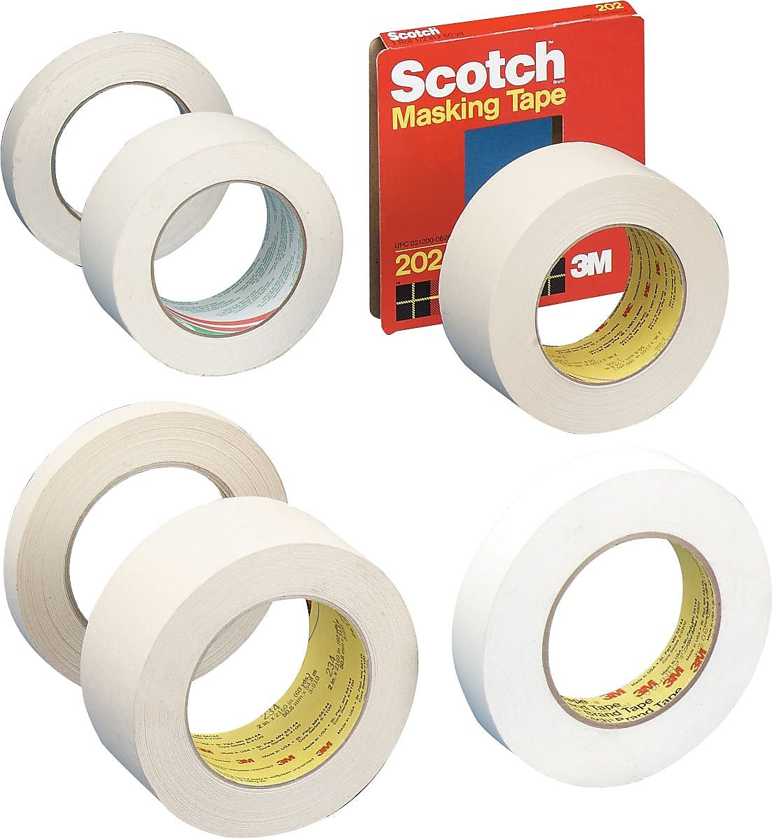 3M General Purpose Masking Tape, 3" Core Size, 1 1/2" x 60 Yards ...