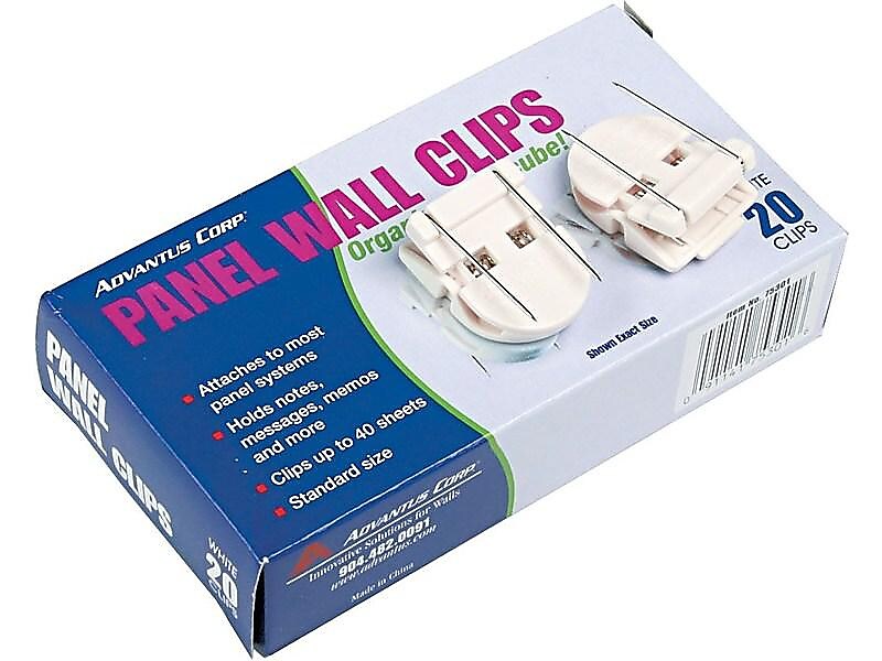 Advantus Wall Panel Cubicle Clips, White, 20/Box – Personal Touch ...