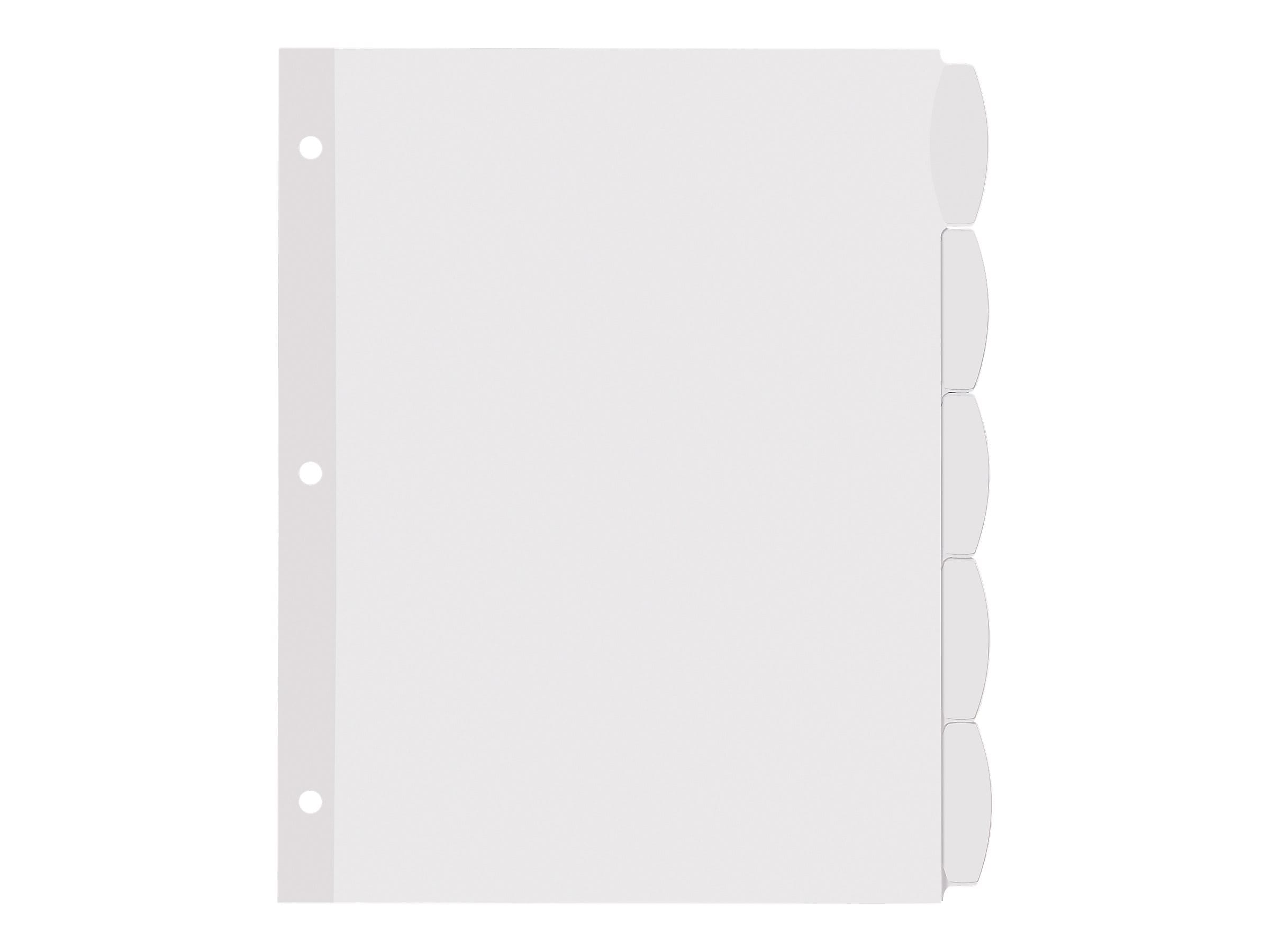 Avery Big Tab Printable Paper Dividers with White Labels, 5 Tabs, 20 S ...