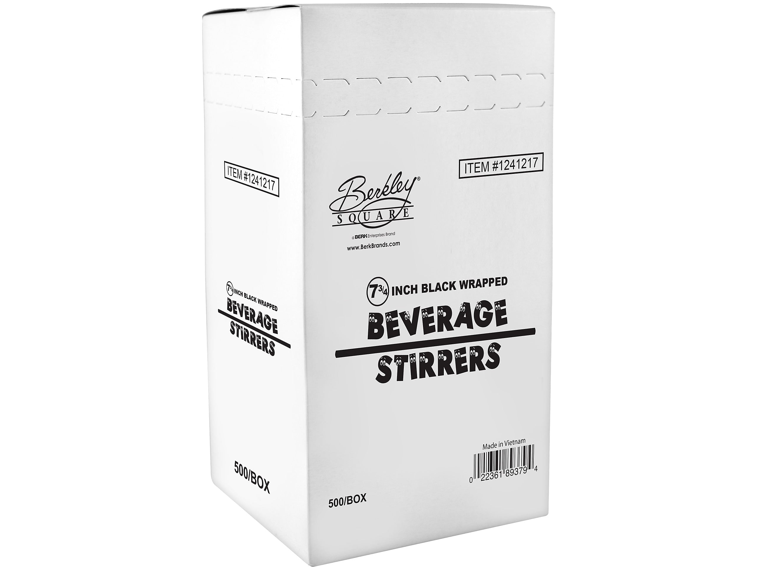 BERK Individually Wrapped Black Plastic Stirrer, 500/Box – Personal ...