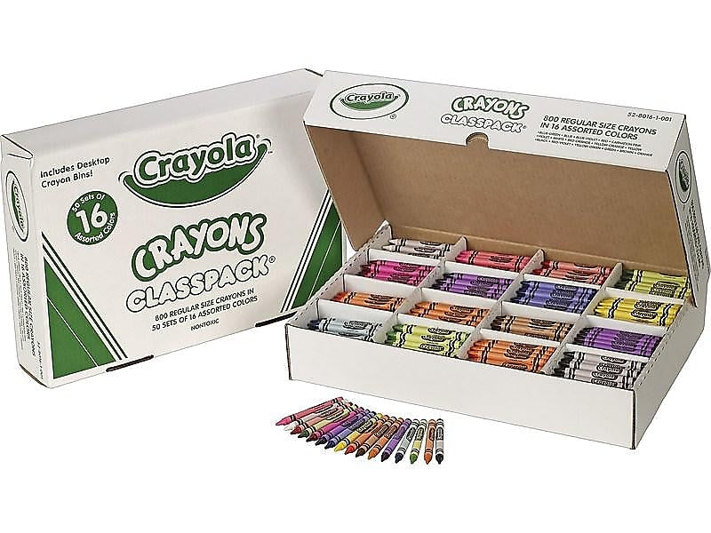 Crayola Classpack Crayons, 800/Box – Personal Touch Cleaning and Supply ...