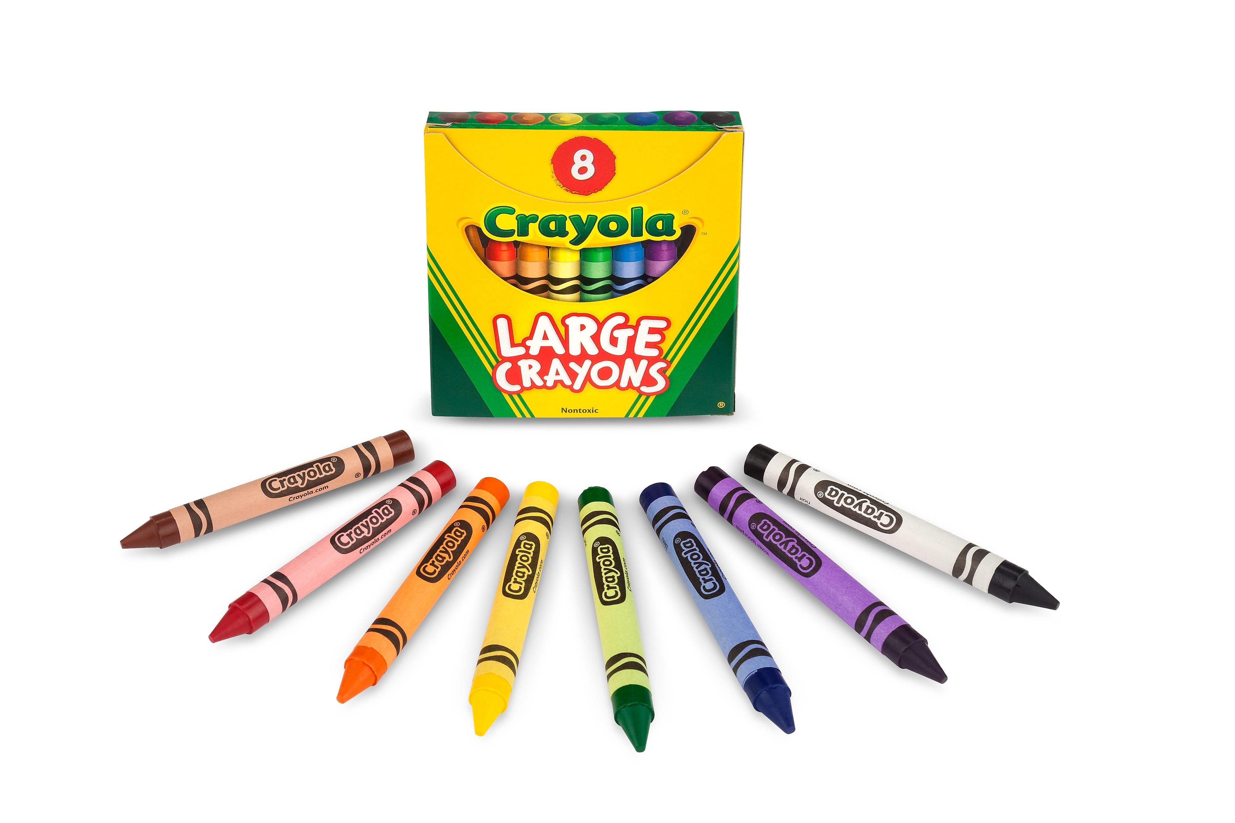 Crayola Crayons, Large Size, Assorted Colors, 8/Box – Personal Touch ...