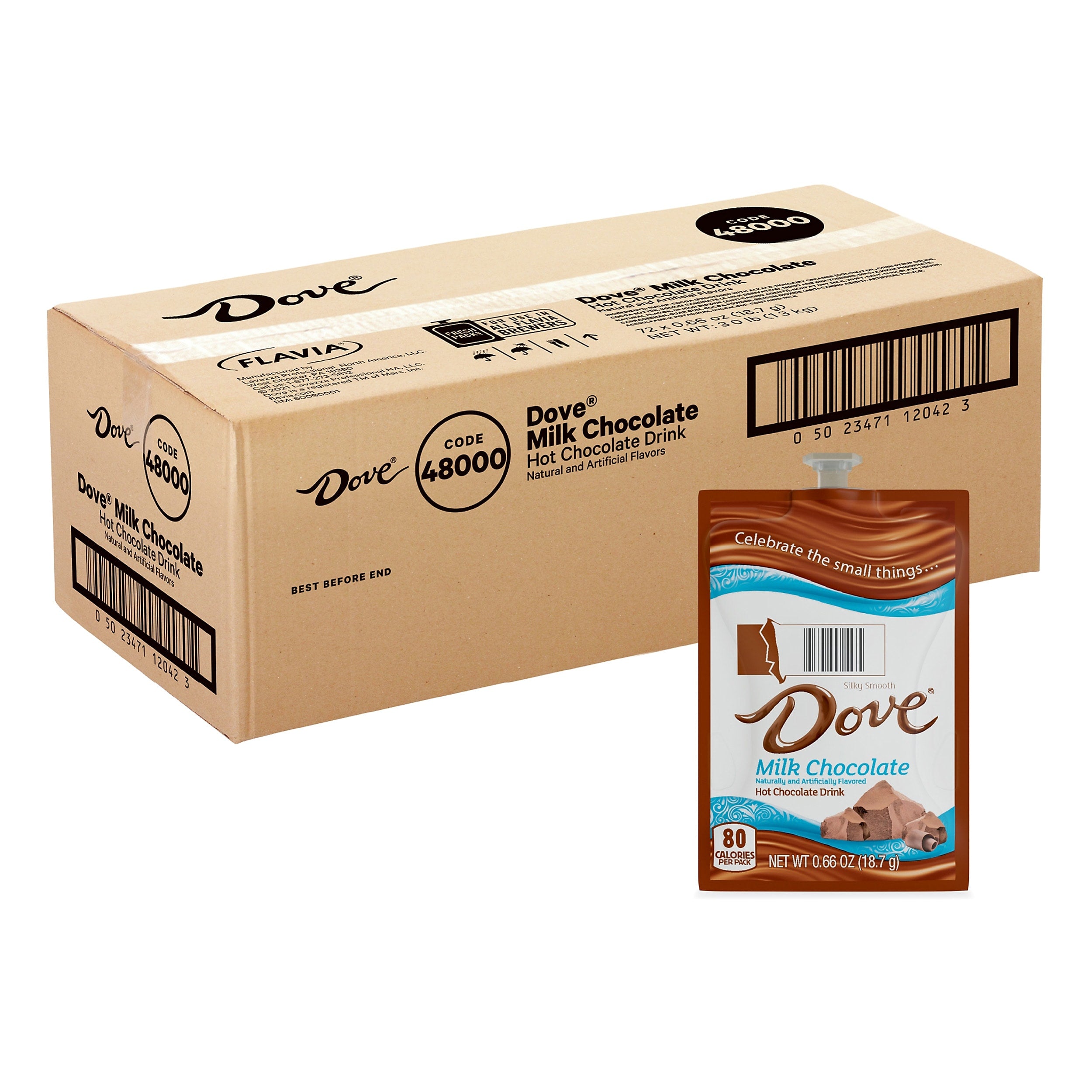 Dove Silky Smooth Milk Chocolate Hot Cocoa, Flavia Freshpack, 72/Carto ...