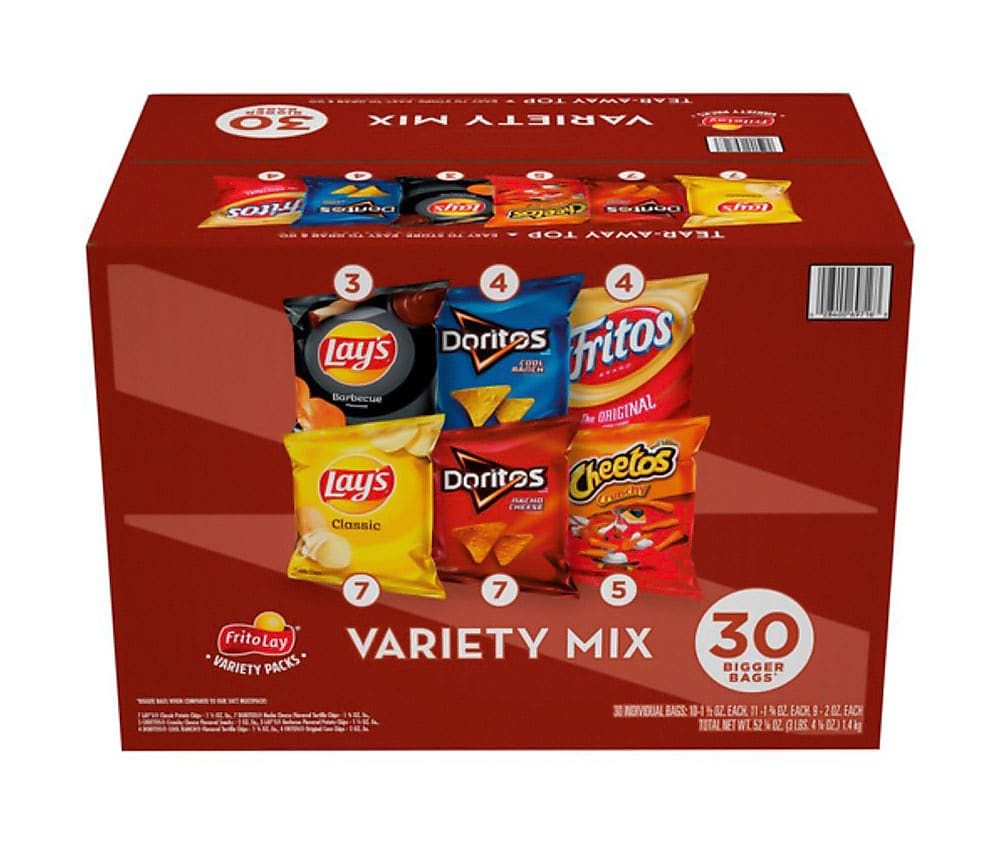 Frito Lay Variety Corn Chips, 30 Bags/Pack, 2 Packs/Box – Personal ...