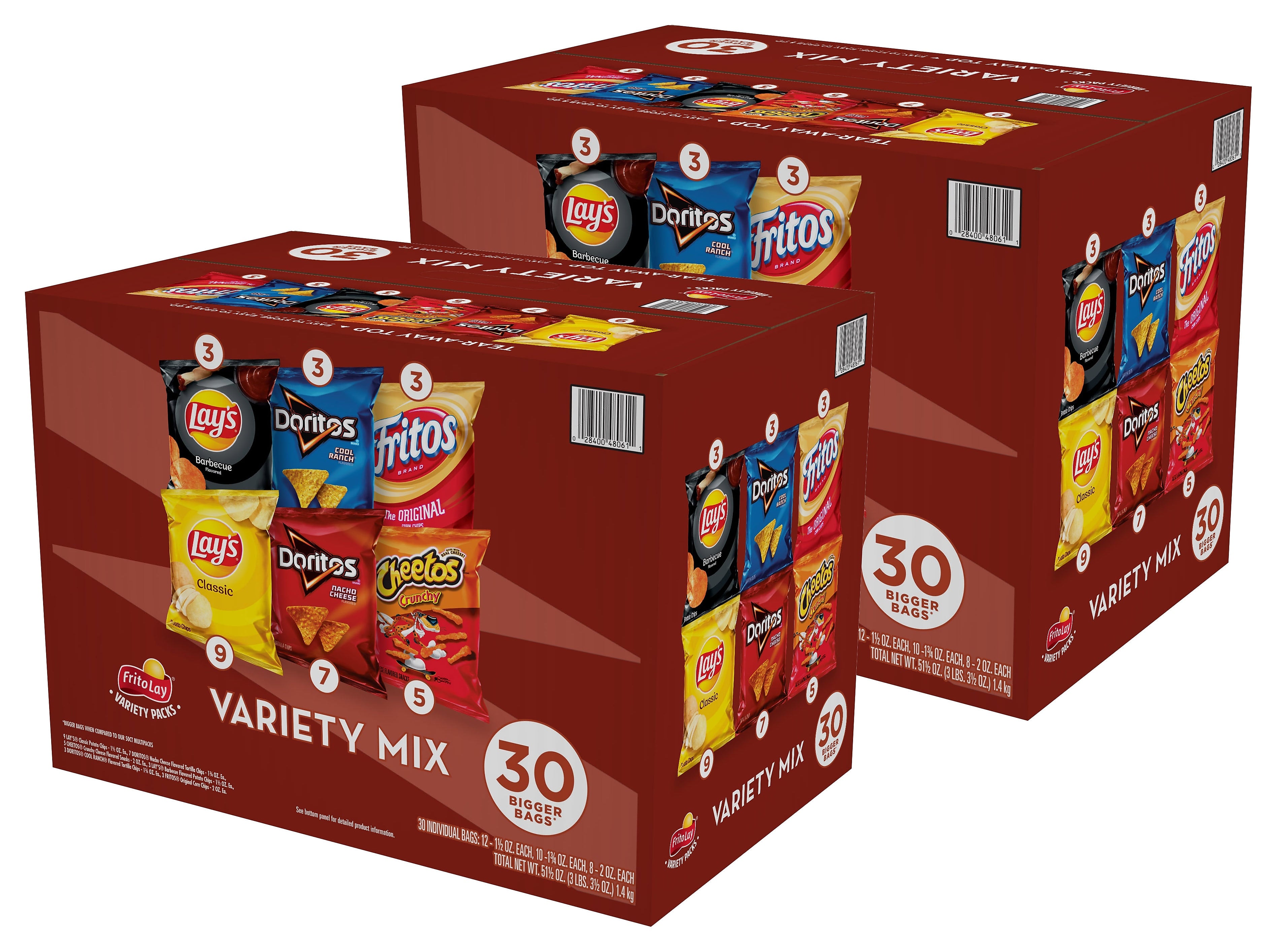 Frito Lay Variety Corn Chips, 30 Bags/Pack, 2 Packs/Box – Personal ...