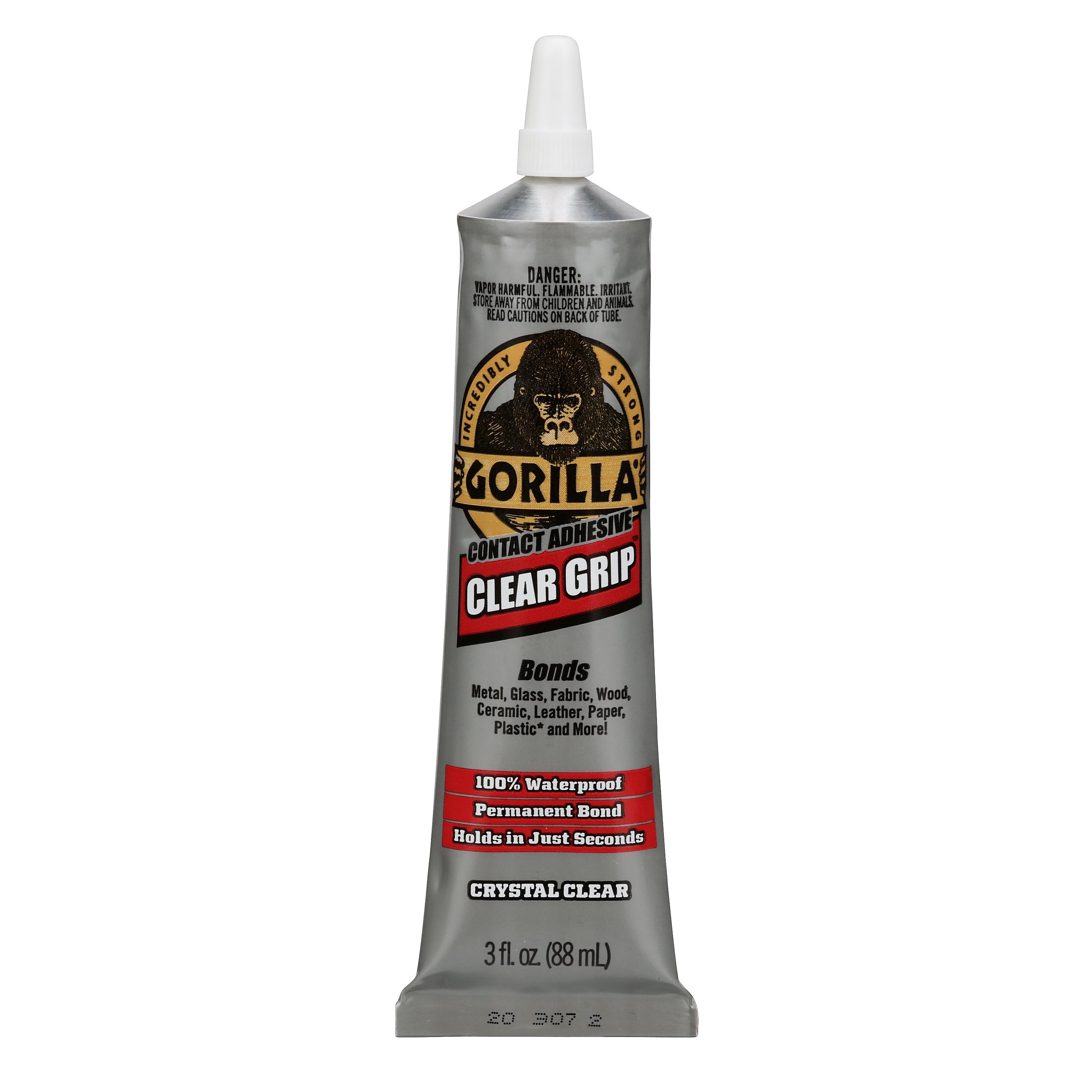 Gorilla Clear Grip Contact Adhesive, 3 oz., Crystal Clear – Personal ...