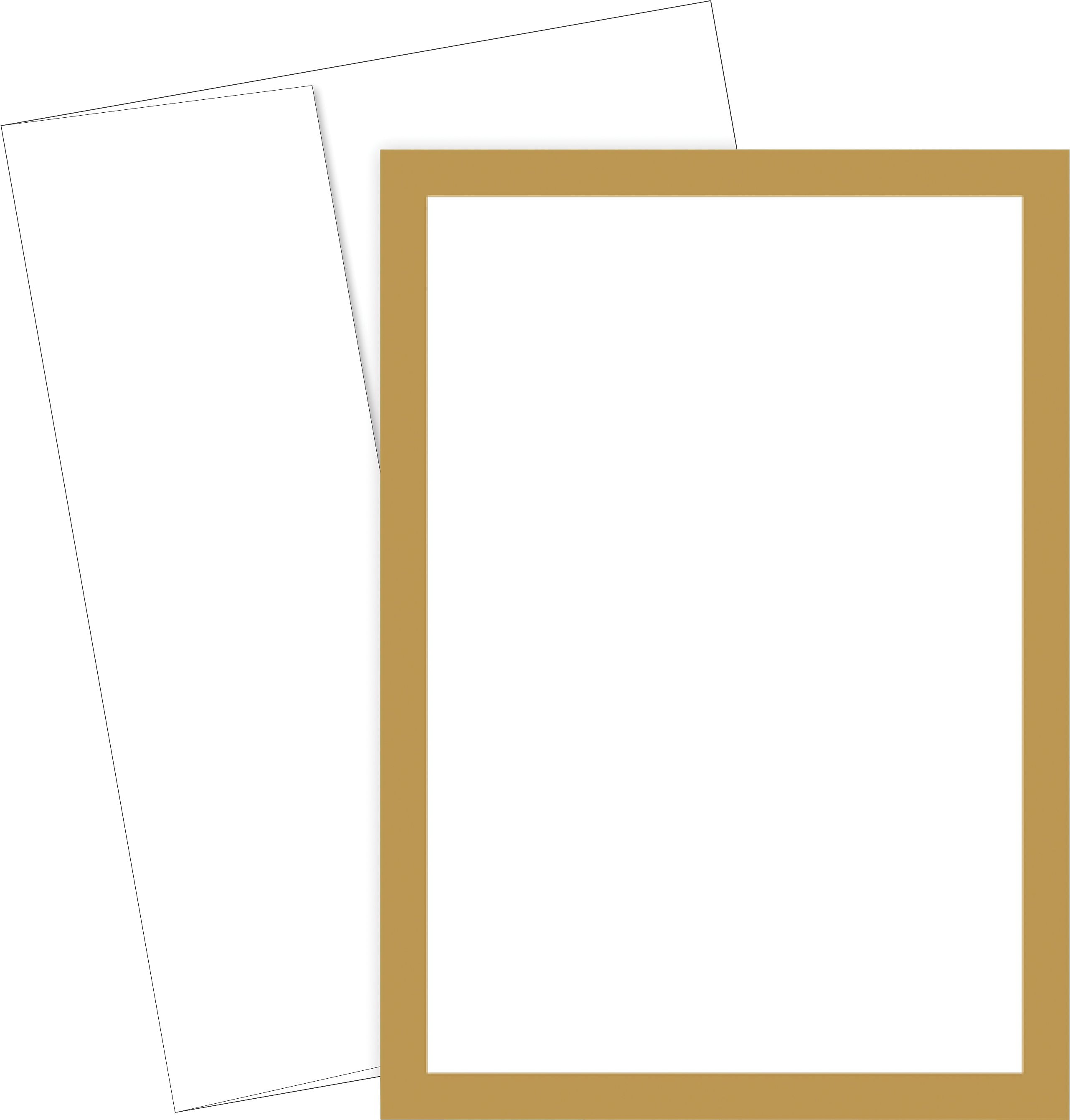 Great Papers® Metallic Gold Border Flat Card Invitation and Envelopes ...