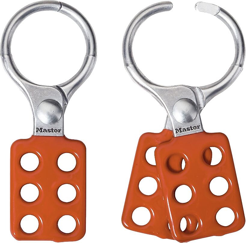 Master Lock® Safety Lockout Hasps, Aluminum, 1-1/2" Jaw Diameter ...