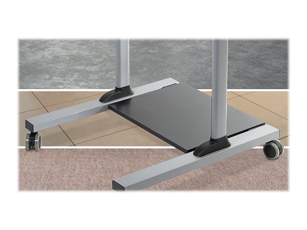 Mount-lt! 37"-55" Adjustable Monitor Rolling Stand up Desk, Black ...