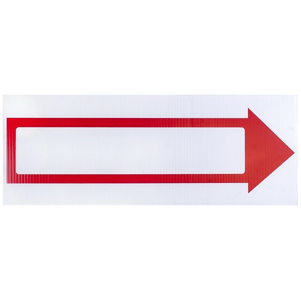 Stake Sign, 6 x 17, Blank White with Printed Red Arrow – Personal Touch ...