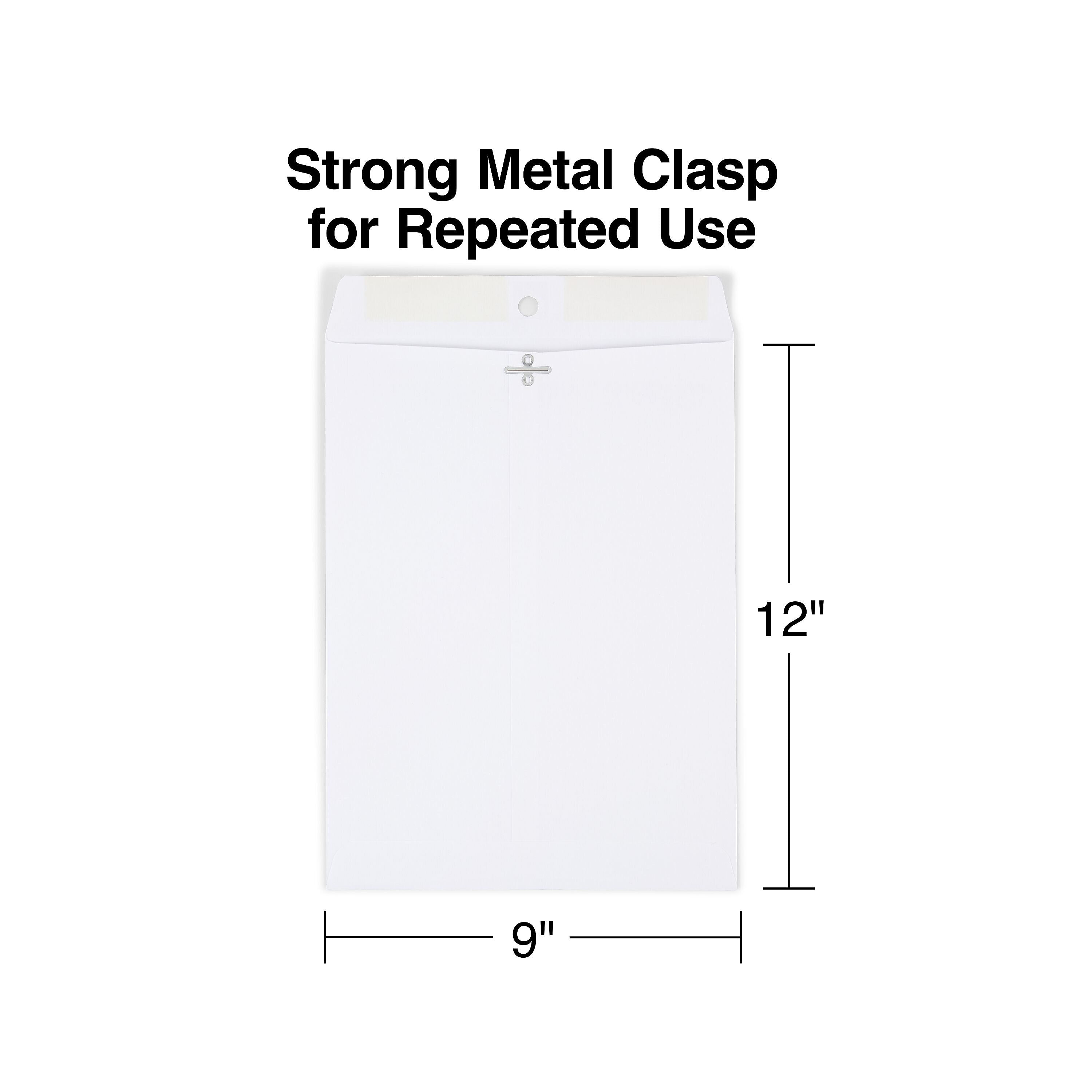 Staples Clasp Catalog Envelopes, 9"L x 12"H, White, 100/Box – Personal ...