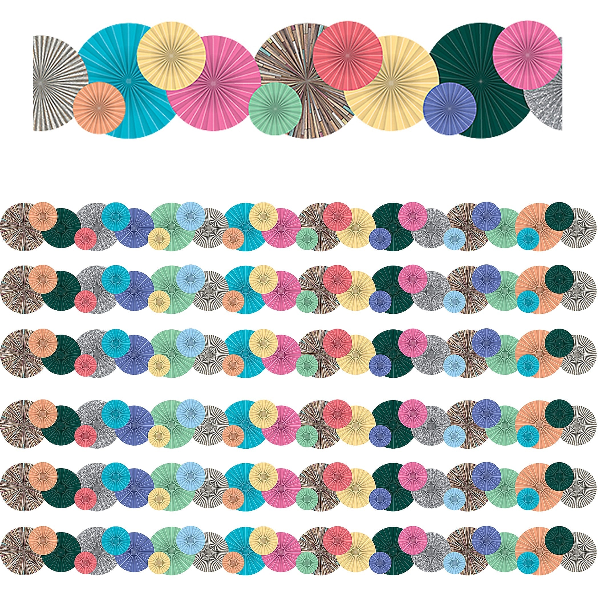 Teacher Created Resources Home Sweet Classroom Fans Die-Cut Border Tri ...