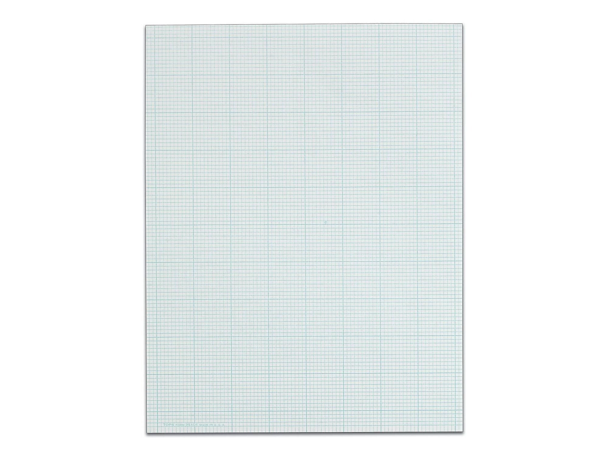 TOPS Cross-Section Pad, 8.5" x 11", Quad Rule, White, 50 Sheets/Pad ...