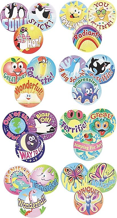 Trend Stinky Stickers Praise Words Jumbo Variety Pack, Assorted Scente ...