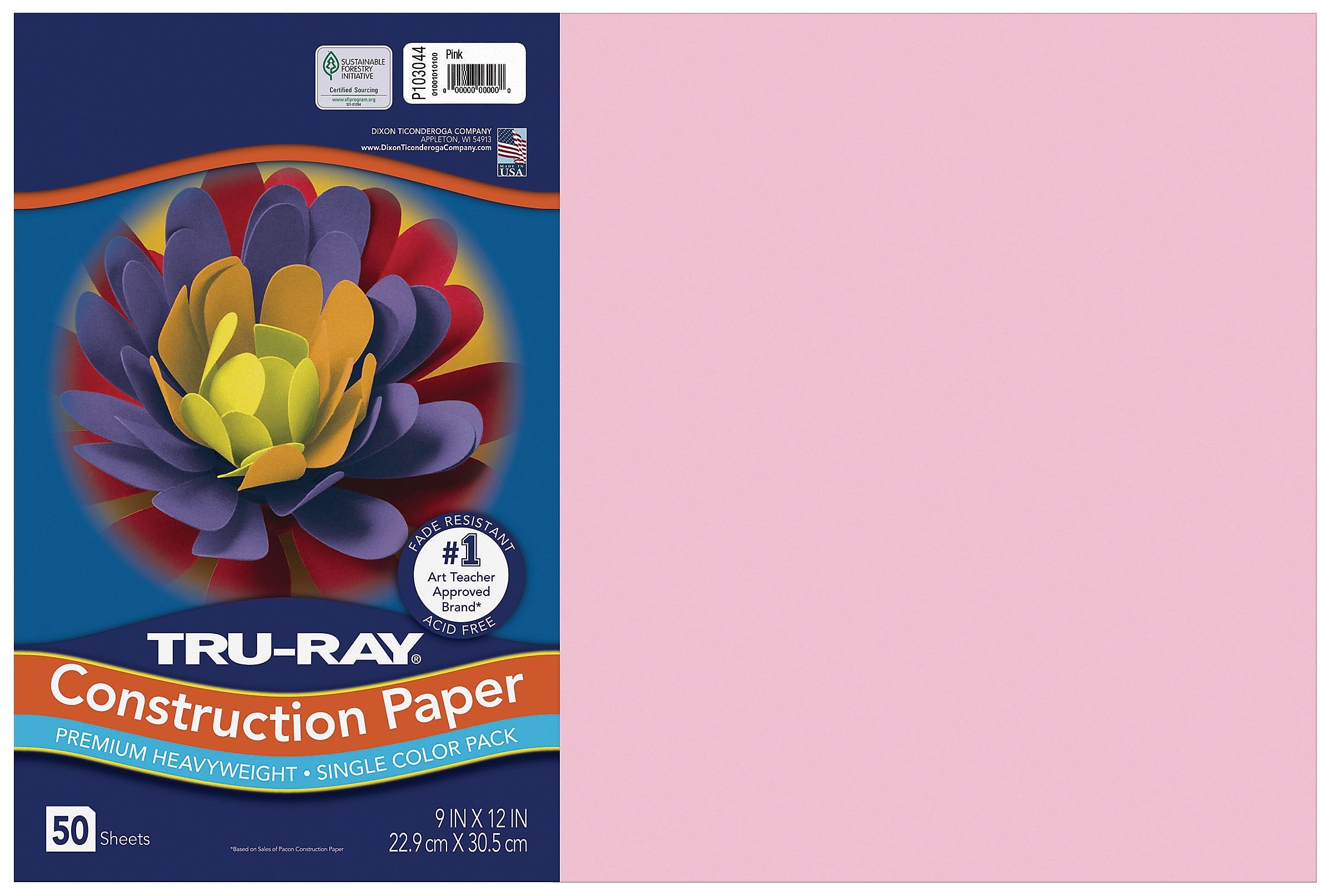 Tru-Ray 12" x 18" Construction Paper, Pink, 50 Sheets – Personal Touch ...