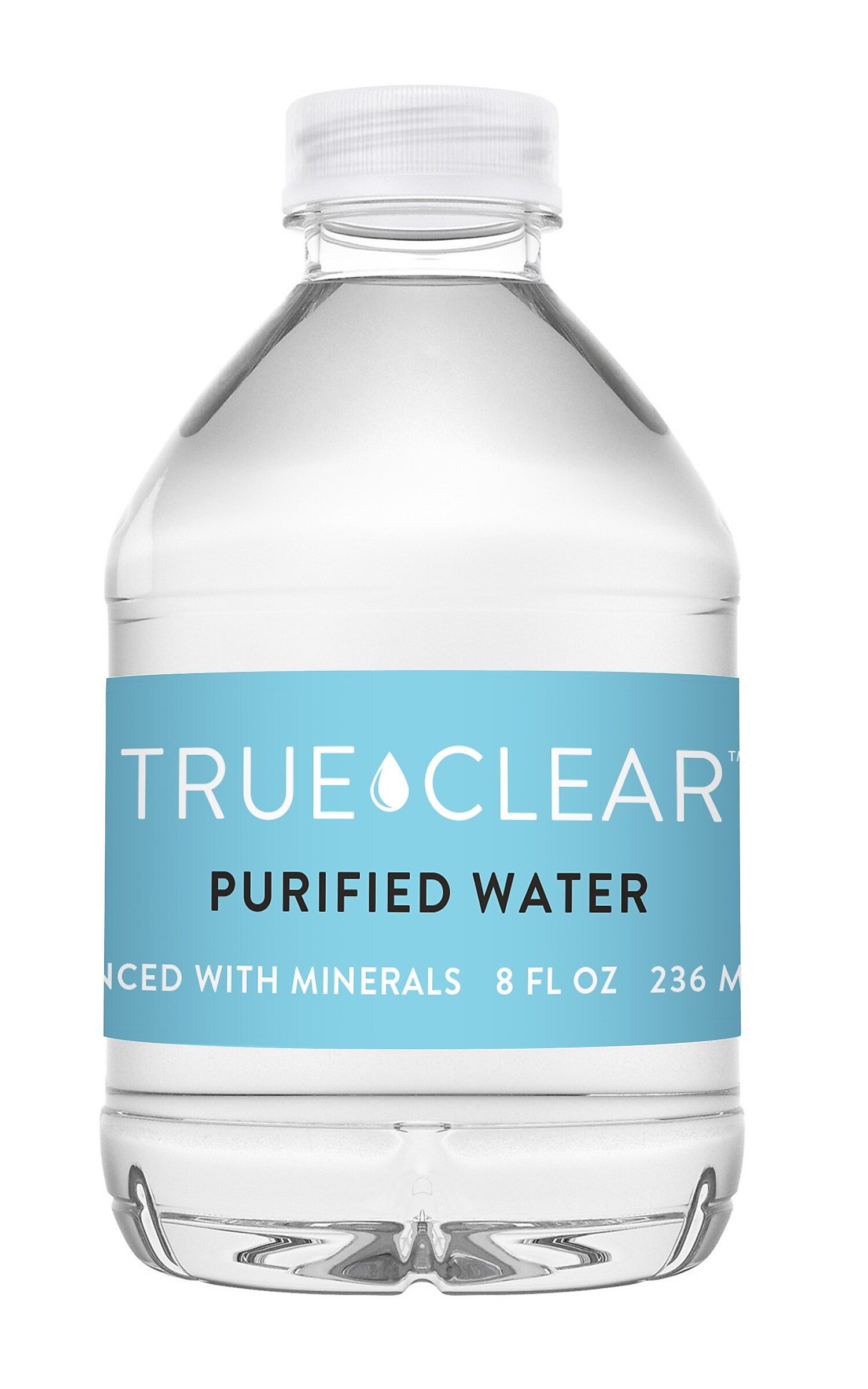 True Clear Purified Bottled Water, 8 fl. oz. Bottles, 24/Carton ...