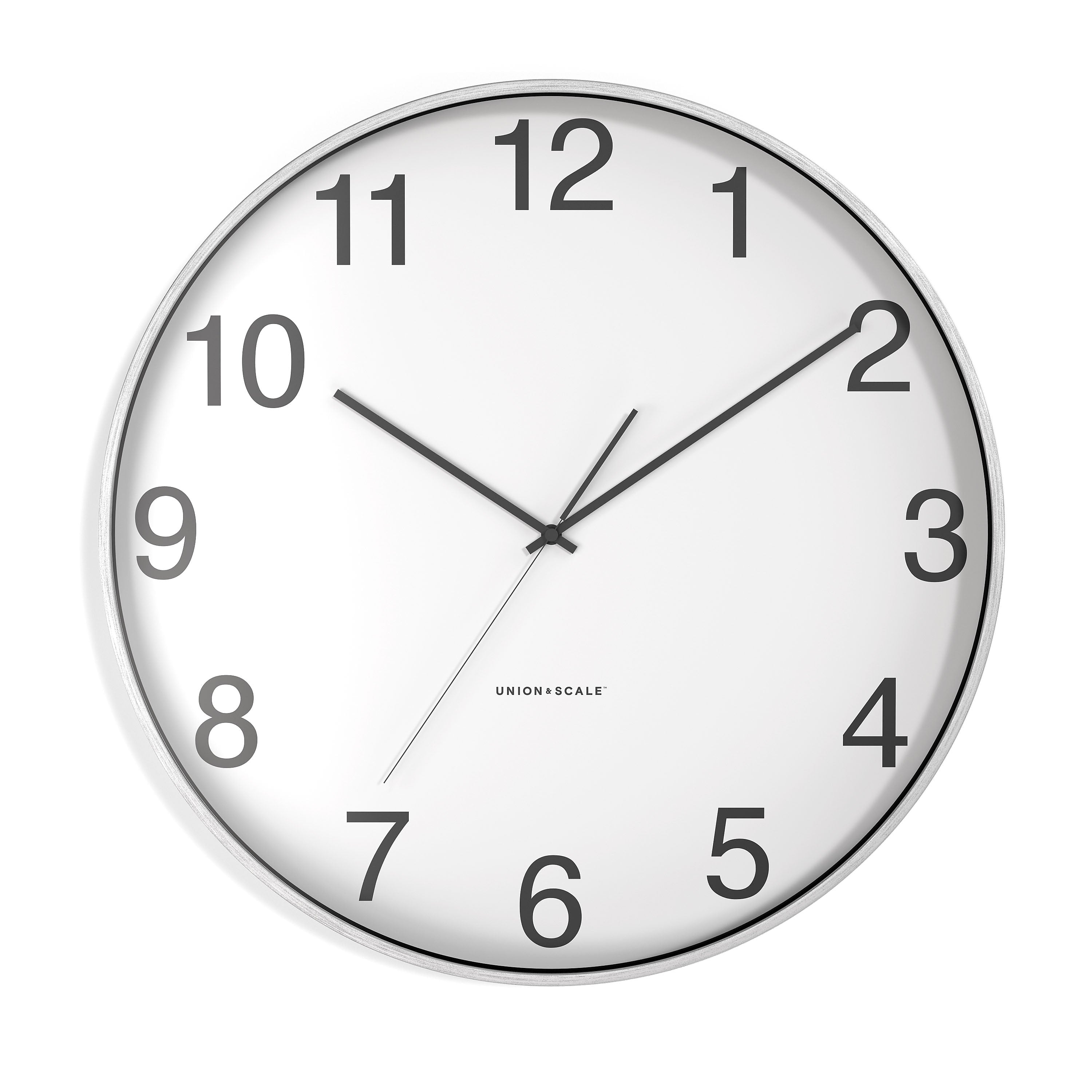 Union & Scale™ Essentials Wall Clock, Aluminum, 16" – Personal Touch ...