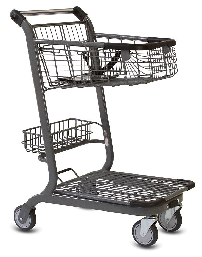 Versacart EXpress3500 Convenience Shopping Cart w/ Child Seat, Metalli ...